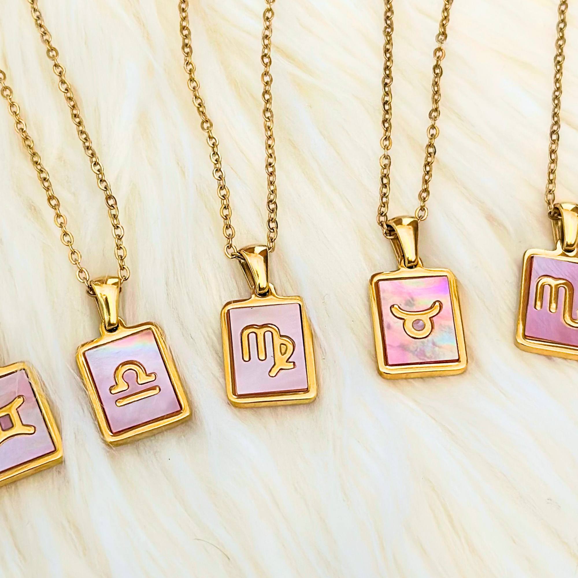 Zodiac Pink Shell Necklace